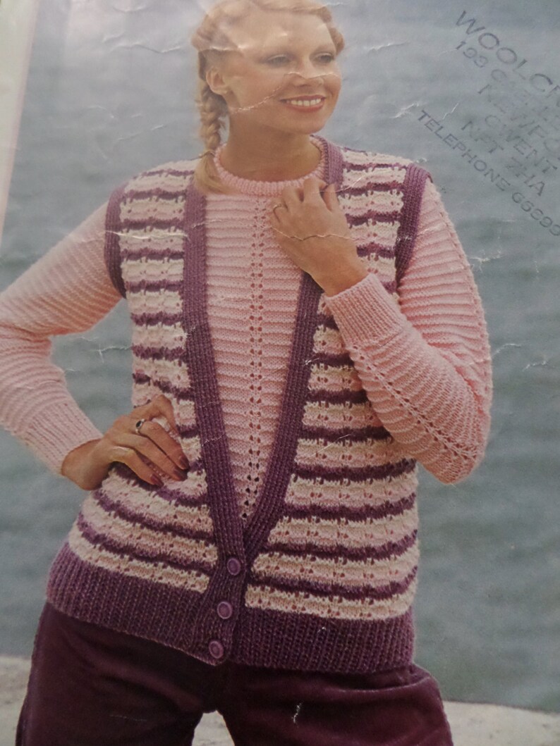 Knitting Pattern Womens Ladies Twin Set Jumper and Short - Etsy