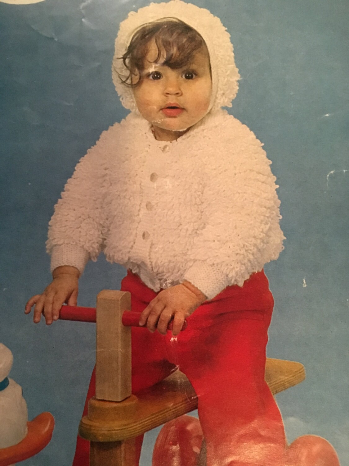 Knitting Pattern Children Baby Girl Loop Cardigan DK 20-24" Vintage PDF ...