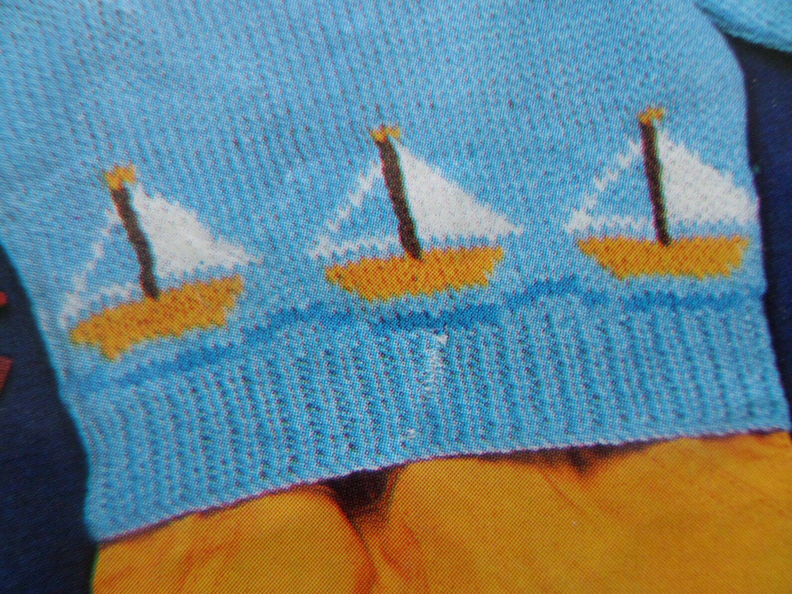 Knitting Pattern Baby Children Sailing Boat Design Jumper DK 17-19 ...