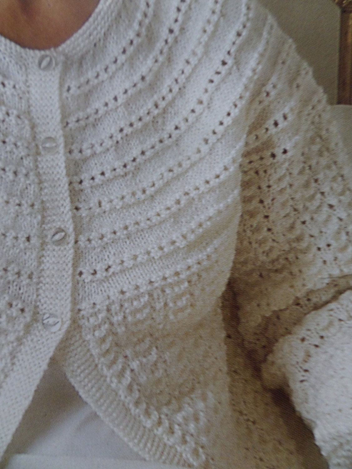 Ladies Knitting Pattern Cardigan Bed Jacket DK 32-46" Chest Vintage - Etsy