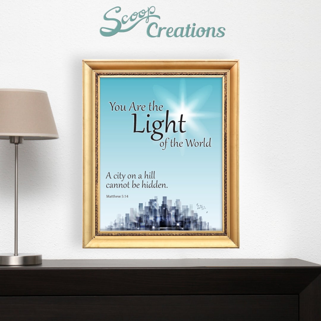 You Are the Light of the World, Printable Bible Verse Art, Christian ...