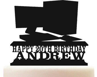 Computer Cake Topper | Etsy