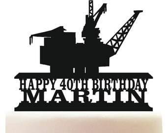 Oil Rig Cake Topper | Etsy