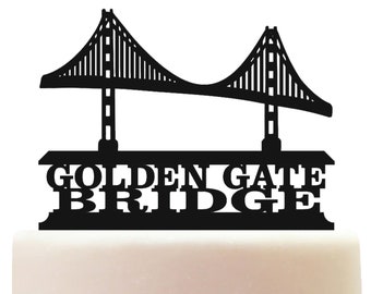 Golden Gate Bridge Wedding Cake Topper Decoration Gift We Love San ...