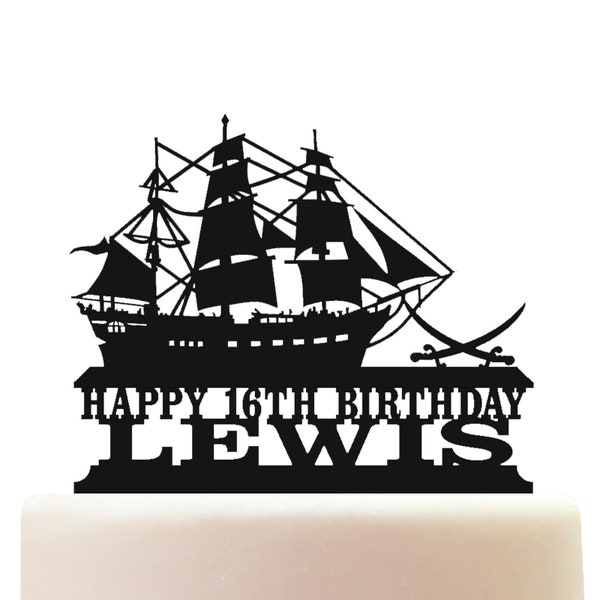 Ship Cake Topper - Etsy