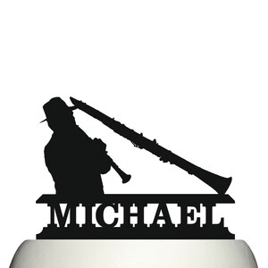 Personalised Acrylic Clarinet Woodwind Instrument Birthday Cake Topper ...