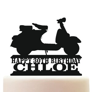 Personalised Acrylic Scooter Motorcycle Cake Topper - Etsy