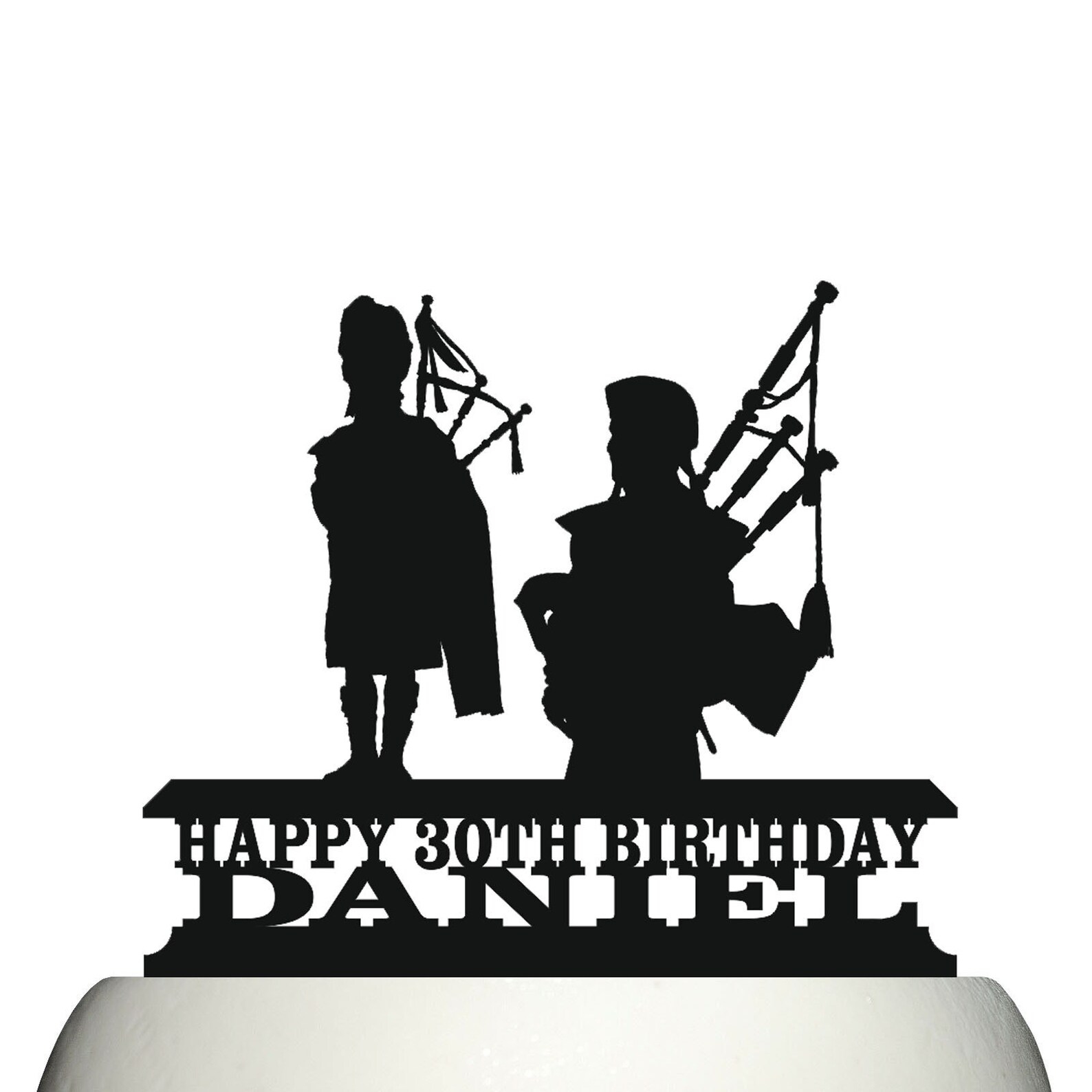 Personalised Acrylic Scottish Bagpipes Birthday Cake Topper - Etsy