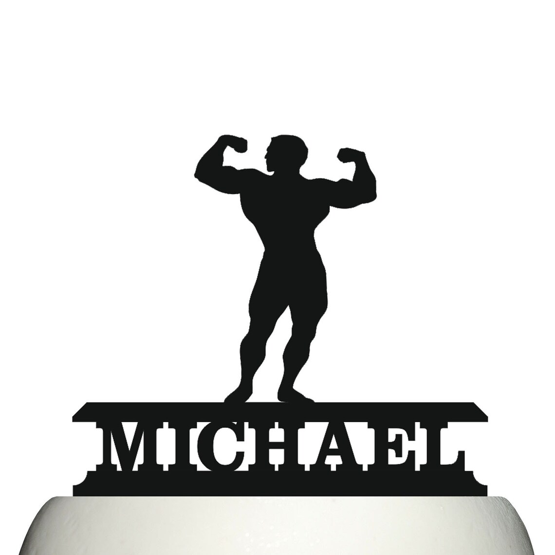 Personalised Acrylic Male Bodybuilder Birthday Cake Topper - Etsy