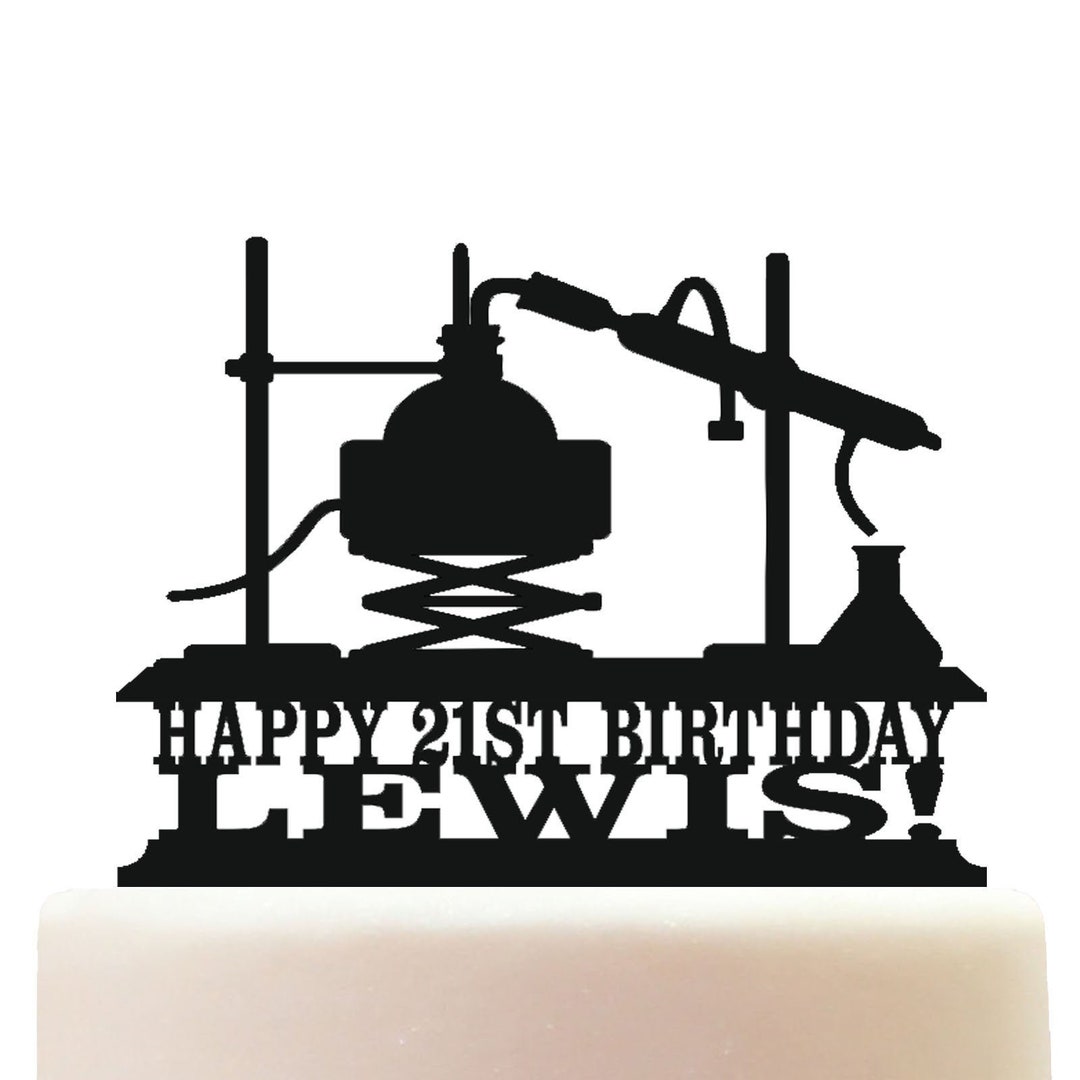 Personalised Acrylic Chemistry Birthday Cake Topper Decoration for Chemists - Etsy