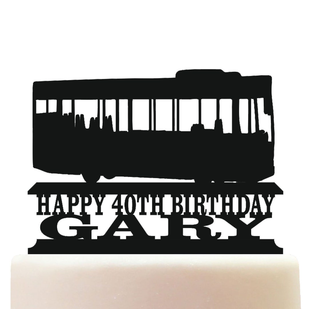 Personalised Acrylic Bus and Coach Driver Birthday Cake Topper ...