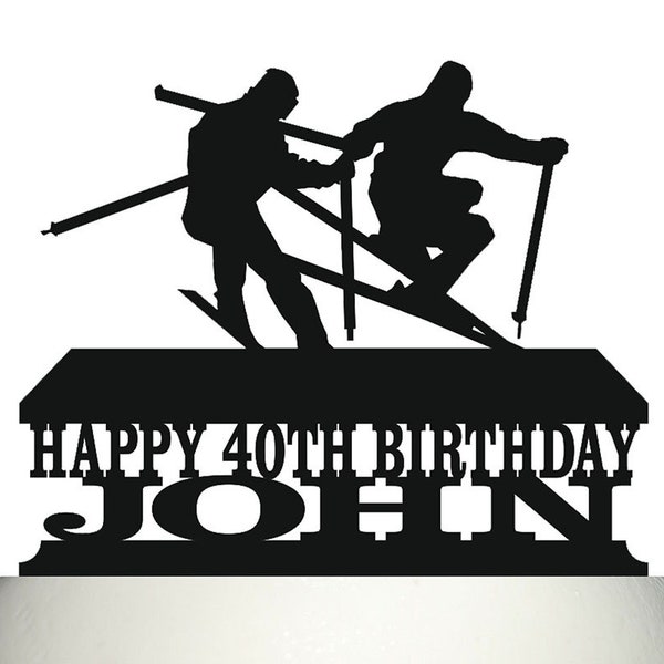 Ski Cake Topper - Etsy
