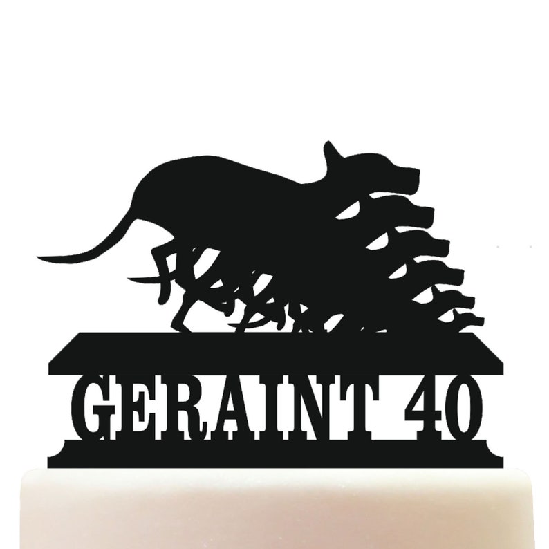 Personalised Acrylic Greyhound Racing Birthday Cake Topper - Etsy