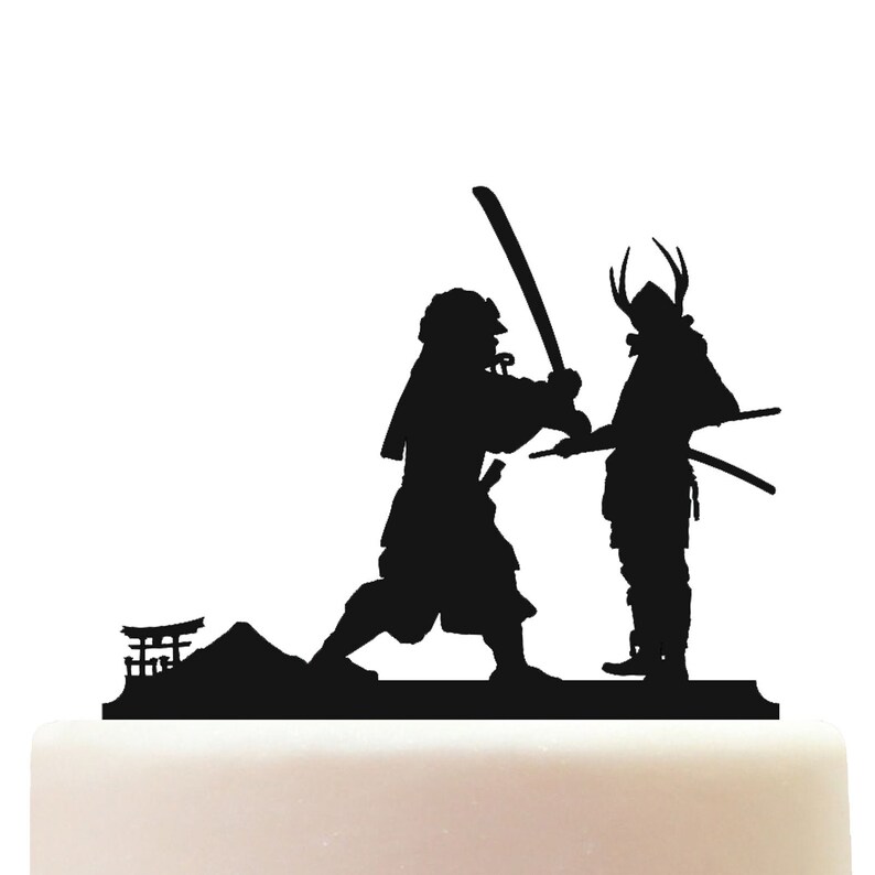 Acrylic Japanese Samurai Warriors Cake Topper Decoration Ref 1 - Etsy