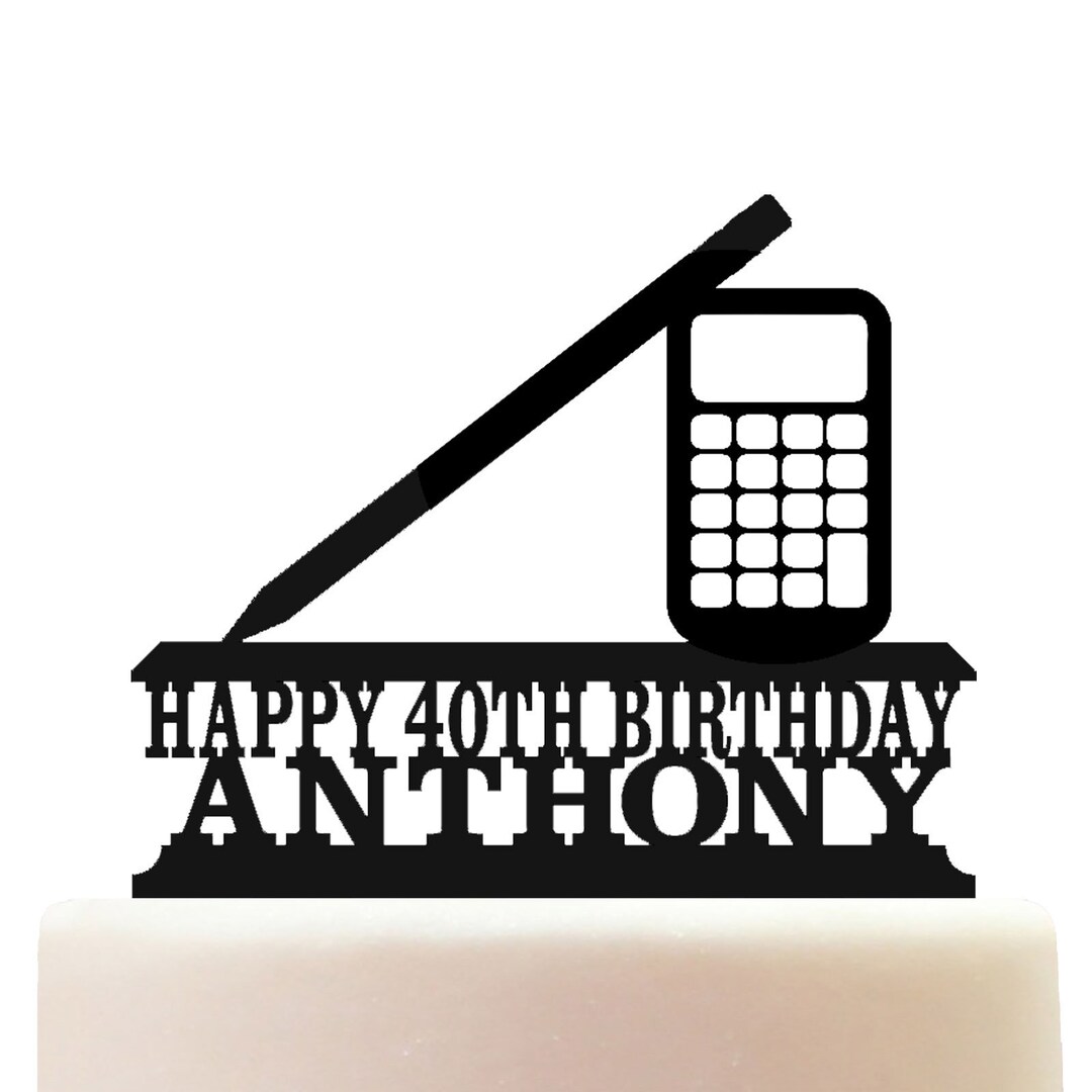 Personalised Acrylic Accountant Auditor Birthday Cake Topper Decoration ...