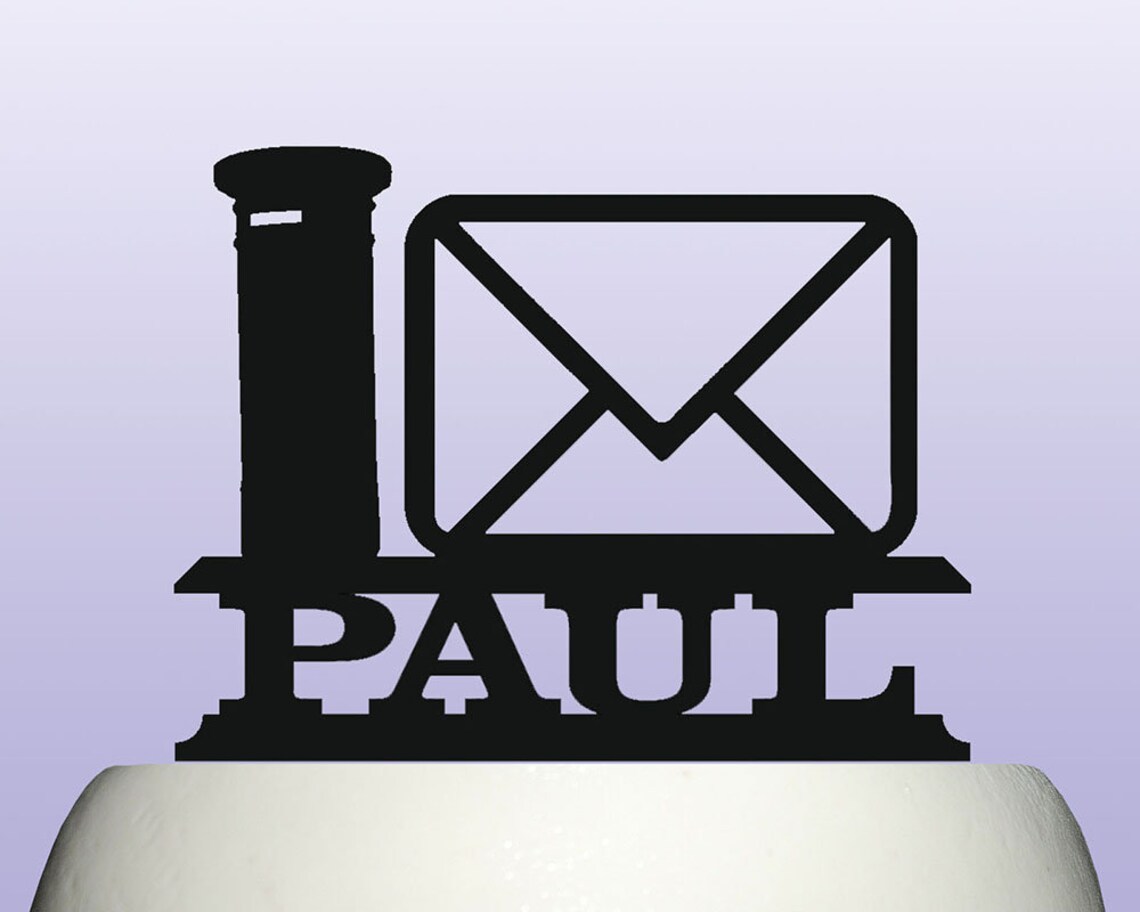 Personalised Acrylic Postman Birthday Cake Topper Decoration | Etsy