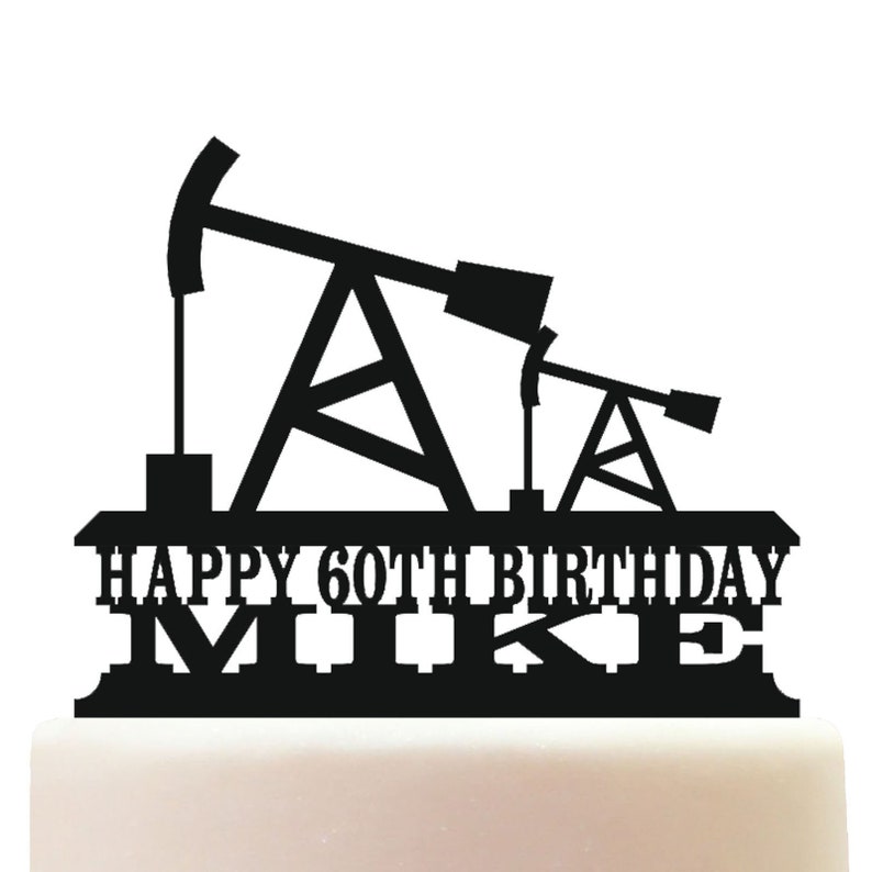 Personalised Acrylic Oil Rig Drilling Platform Birthday Cake - Etsy