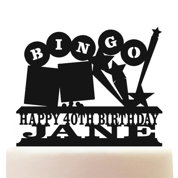 Bingo Cake Topper/bingo Themed/happy Birthday Cake Topper/cake🤤 ...