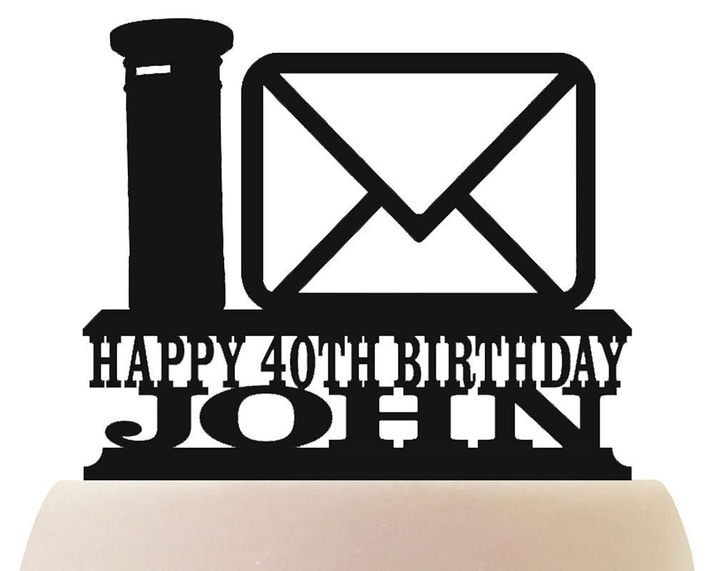 Personalised Acrylic Postman Birthday Cake Topper Decoration - Etsy
