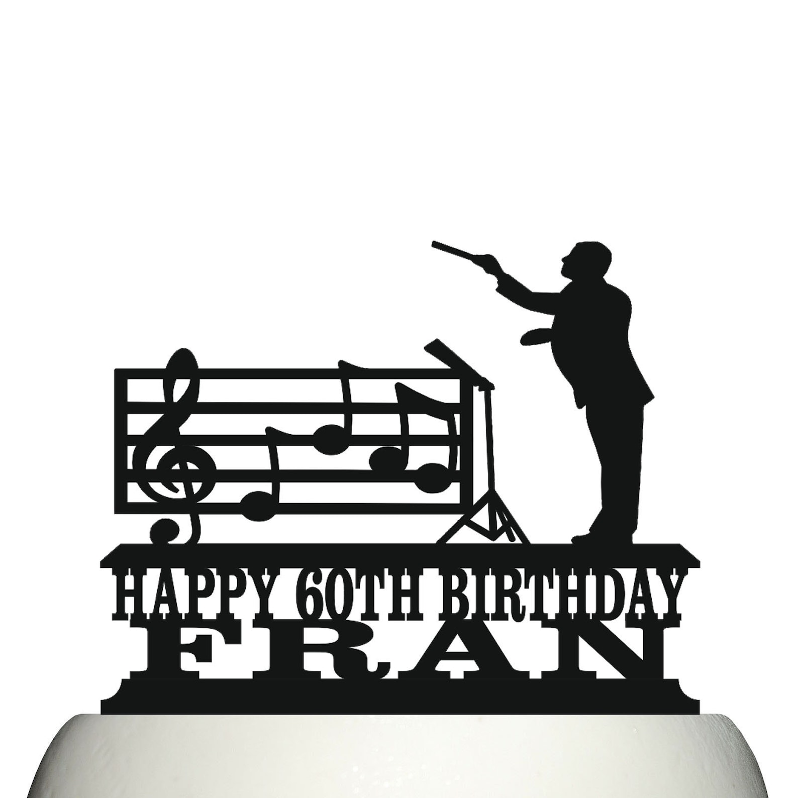 Personalised Acrylic Classical Music Conductor Orchestral Cake | Etsy