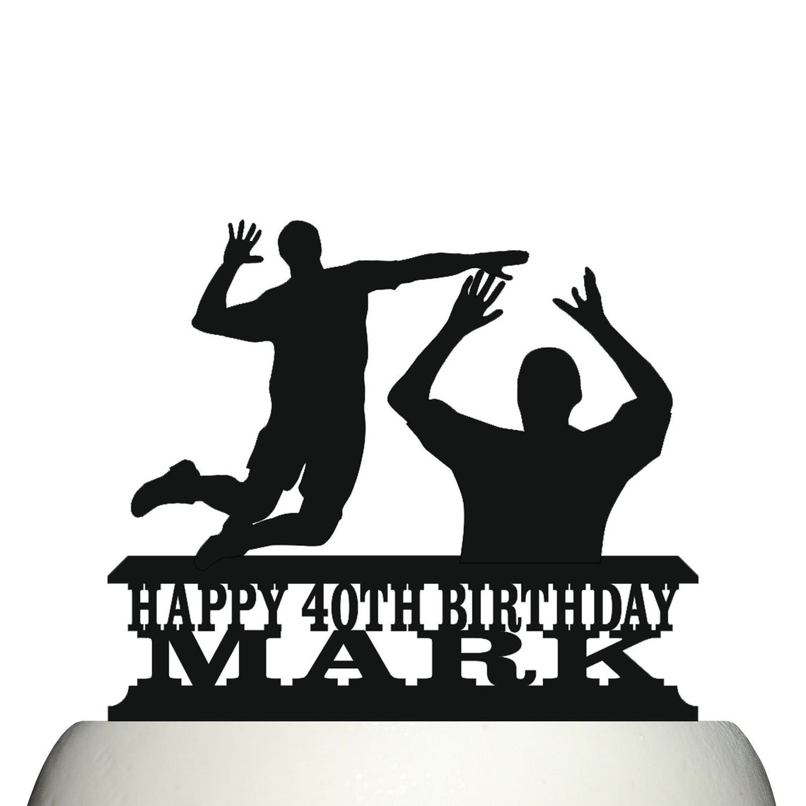 Personalised Acrylic Volleyball Birthday Keepsake Cake Topper | Etsy