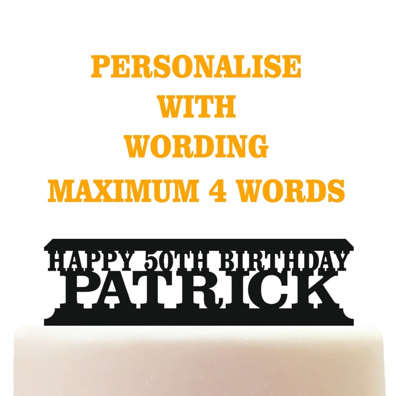 Personalised Acrylic Carpentry Birthday Cake Topper Decoration - Etsy