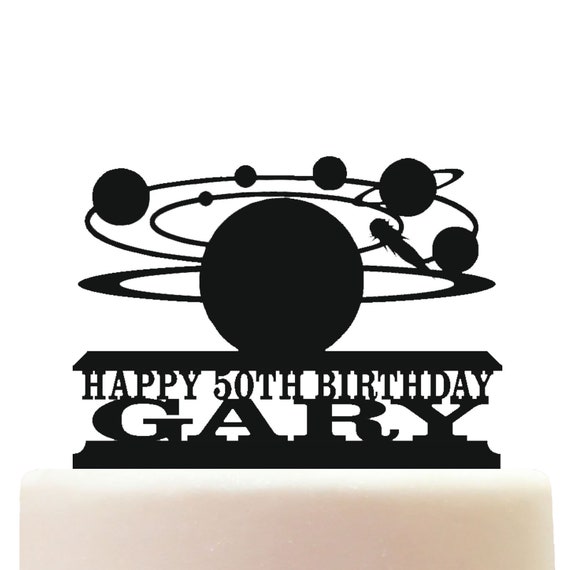 Personalised Acrylic Solar System Galaxy Cake Topper - Etsy