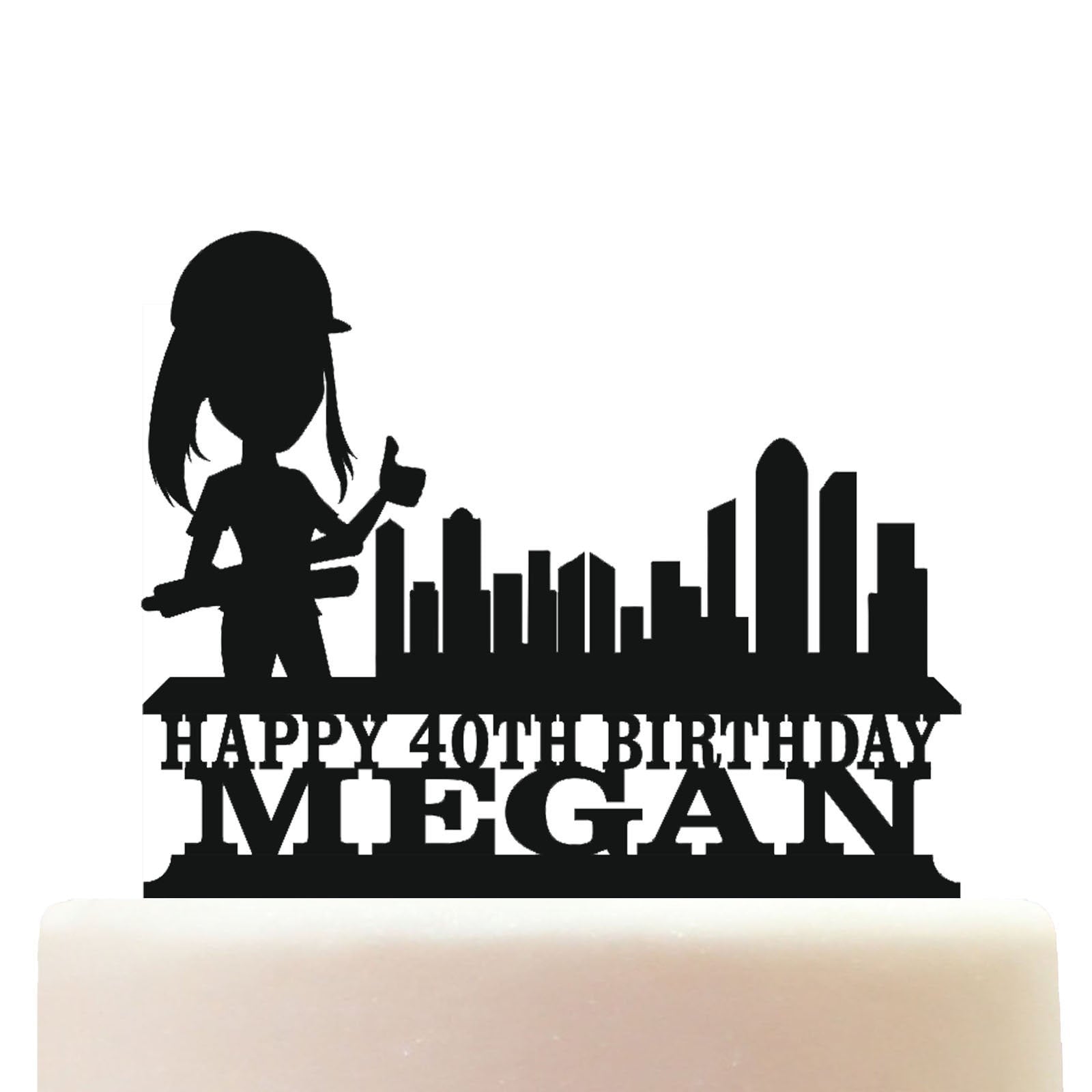 Personalised Acrylic Woman Architect Birthday Cake Topper Decoration - Etsy