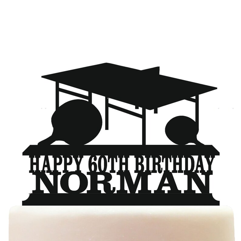 Personalised Acrylic Table Tennis Birthday Cake Topper - Etsy