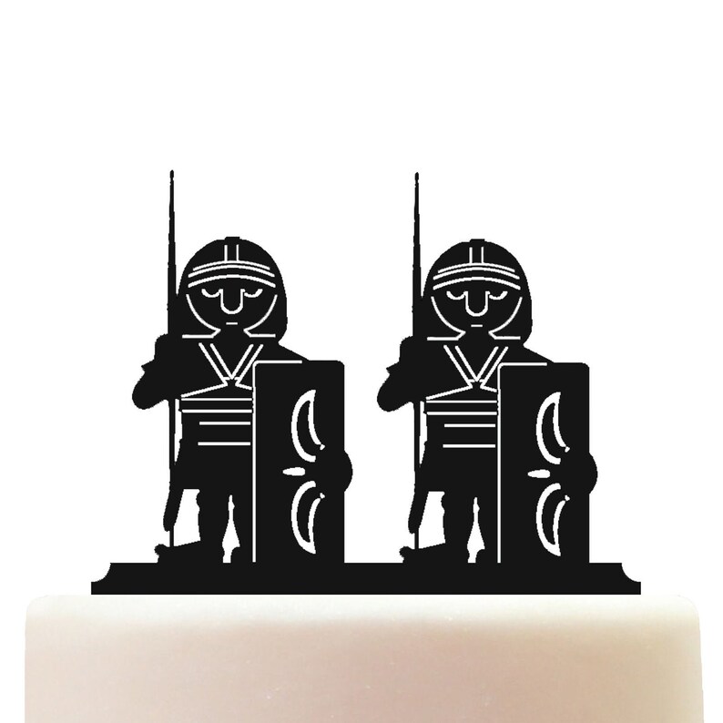 Acrylic Childrens Cartoon Roman Soldiers Cake Topper Decoration - Etsy