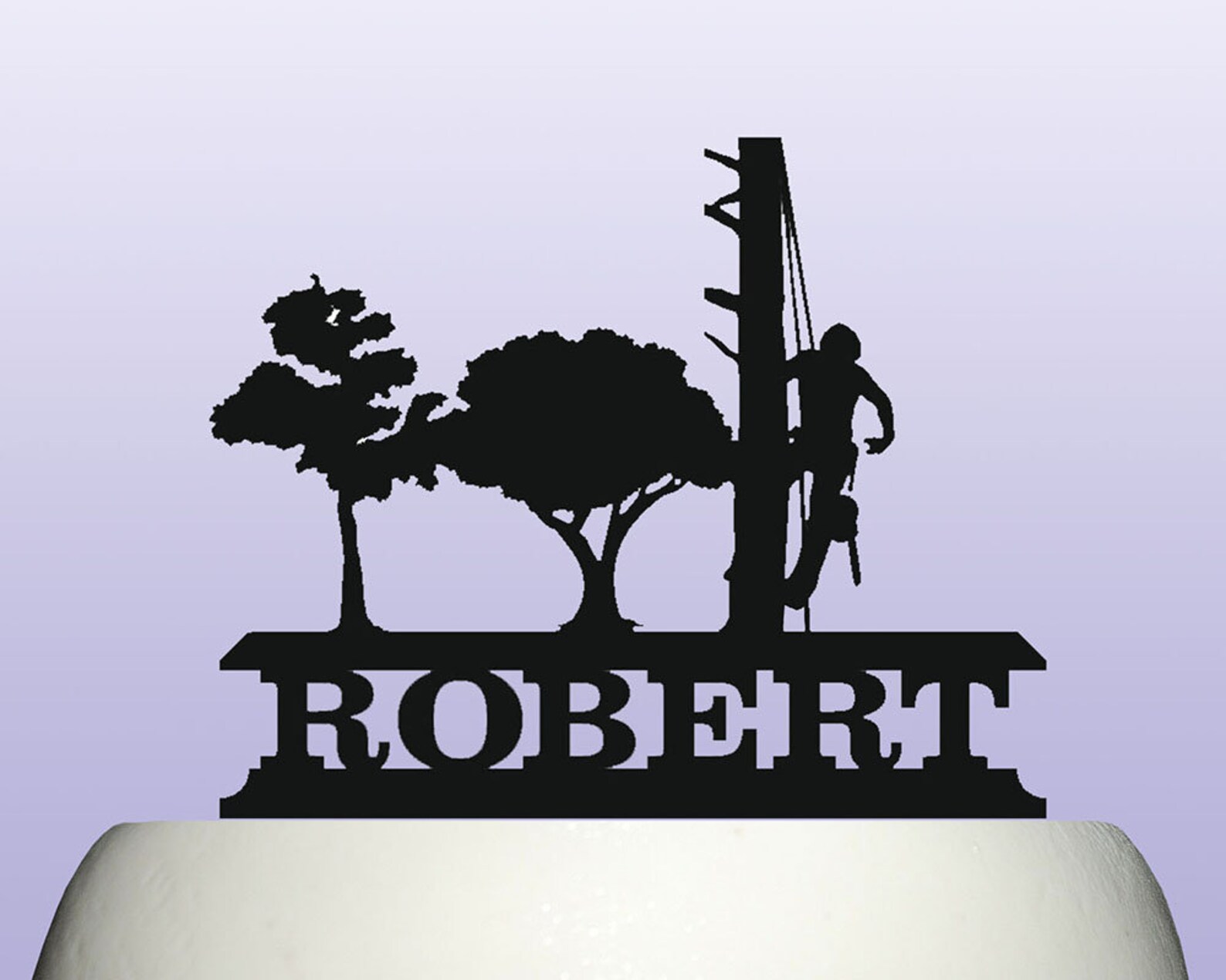 Personalised Acrylic Lumberjack Tree Surgeon Birthday Cake | Etsy