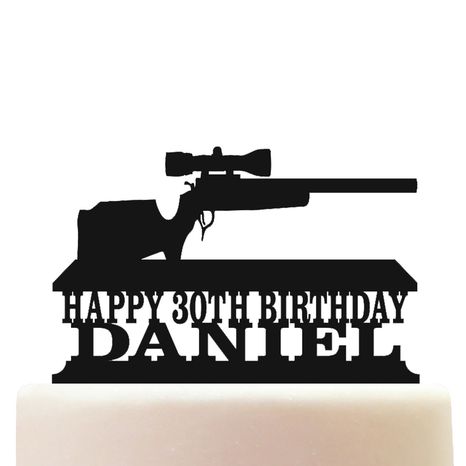 Party Supplies Party Décor Gun cake topper Target shooting cake topper ...