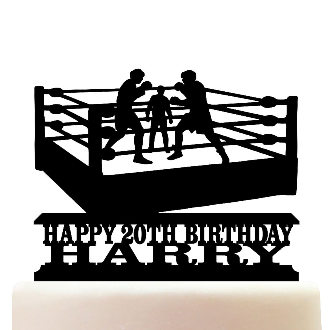 Personalised Acrylic Boxing Ring Birthday Cake Topper Decoration - Etsy UK