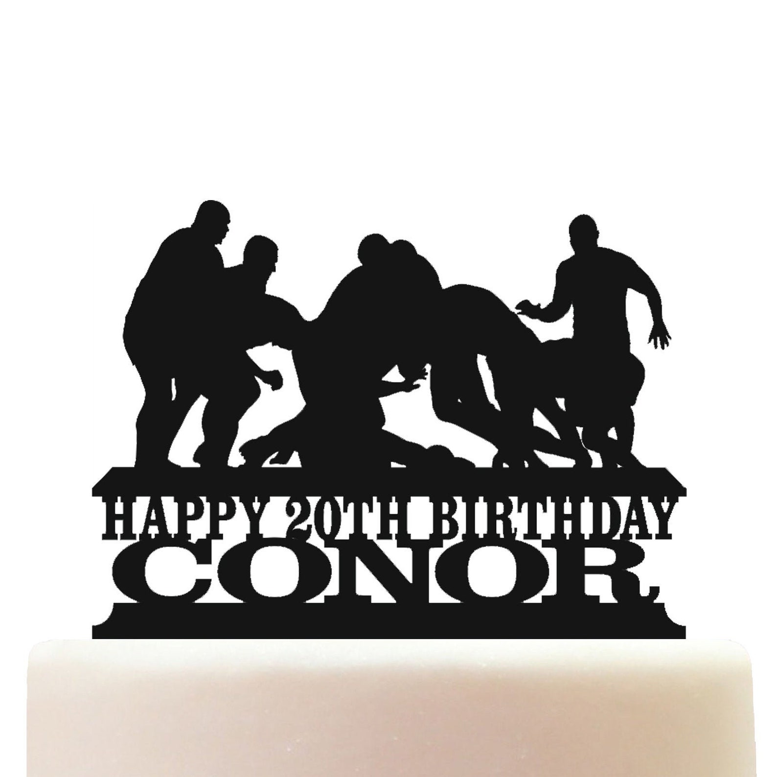 Personalised Acrylic Rugby Scrum Birthday Cake Topper - Etsy UK