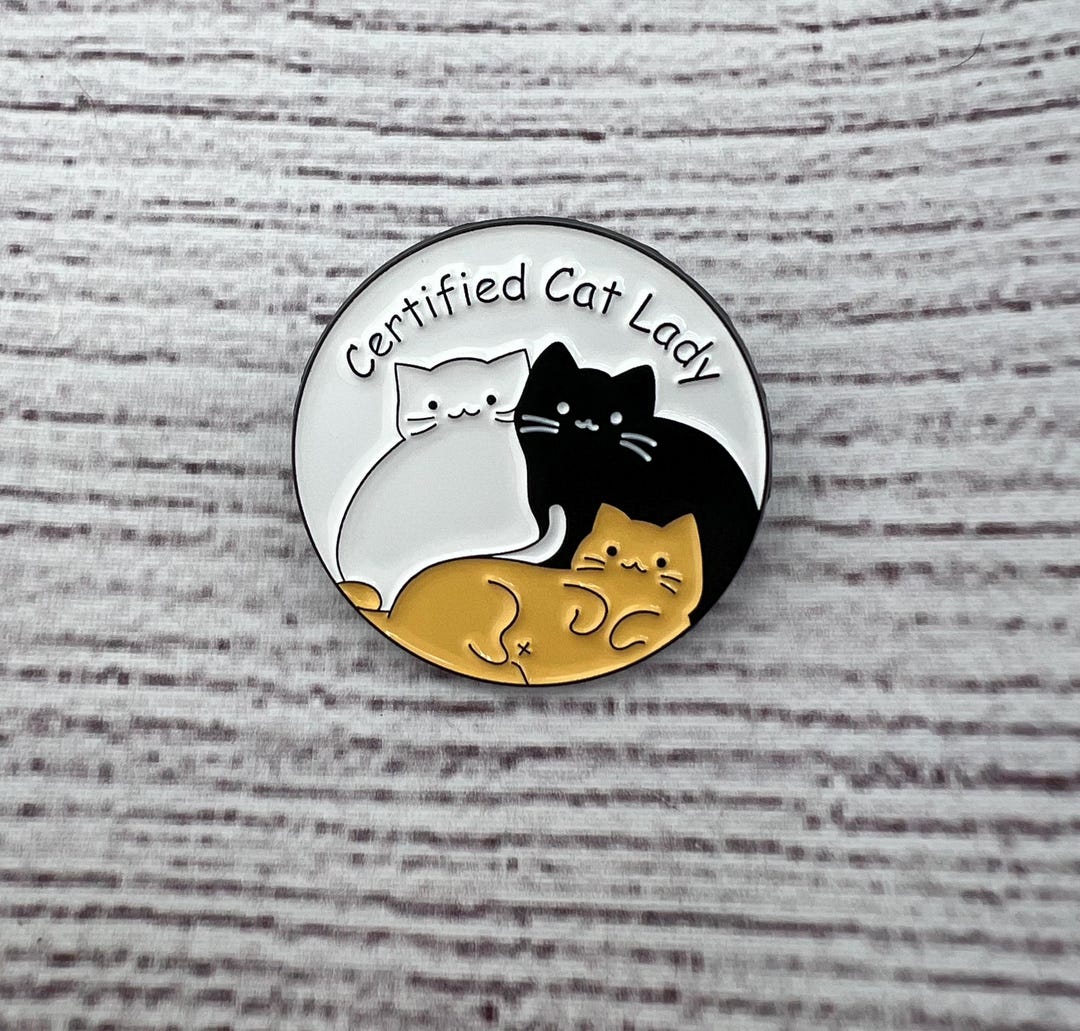 Cat (certified Cat Lady) Pin - Etsy