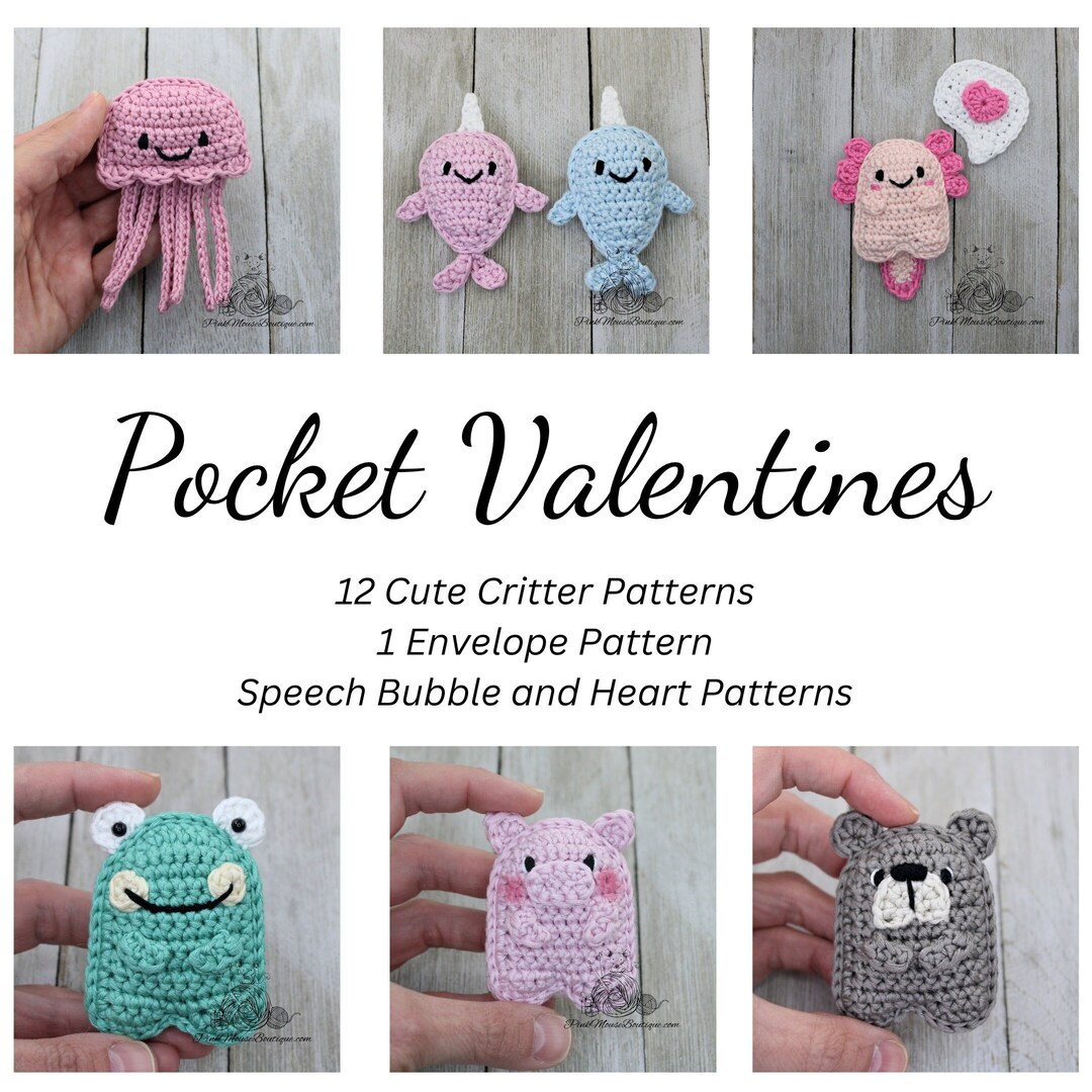 Pocket Valentines: Amigurumi Pattern, Crochet Tutorial (english Only ...