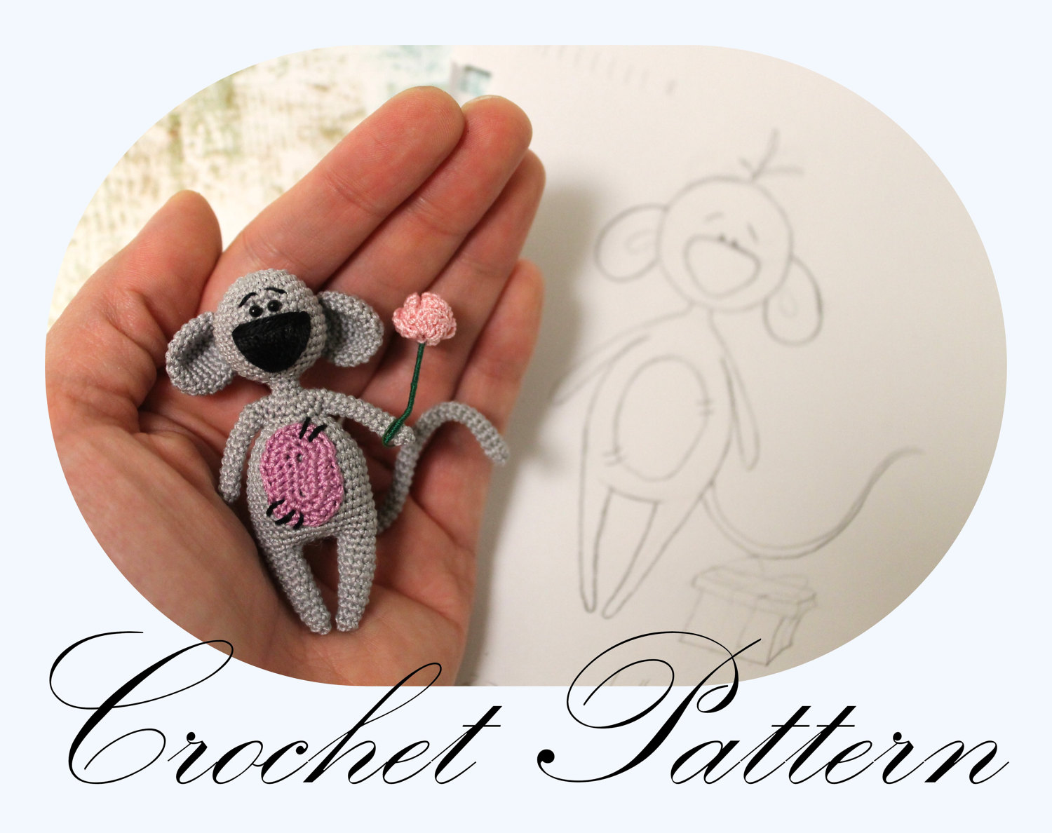 PATTERN: Mouse Pattern Amigurumi Mouse Crochet Tutorial | Etsy