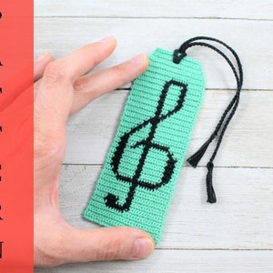 CROCHET PATTERN: Treble Clef Bookmark English Only | Etsy
