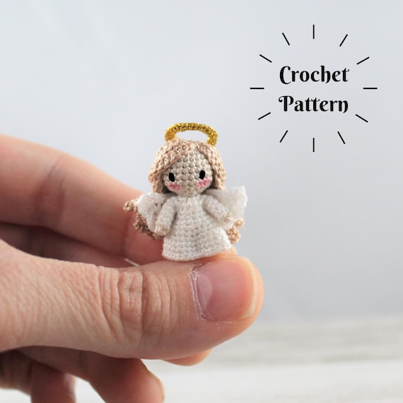CROCHET PATTERN: Miniature Angel english Only US | Etsy UK