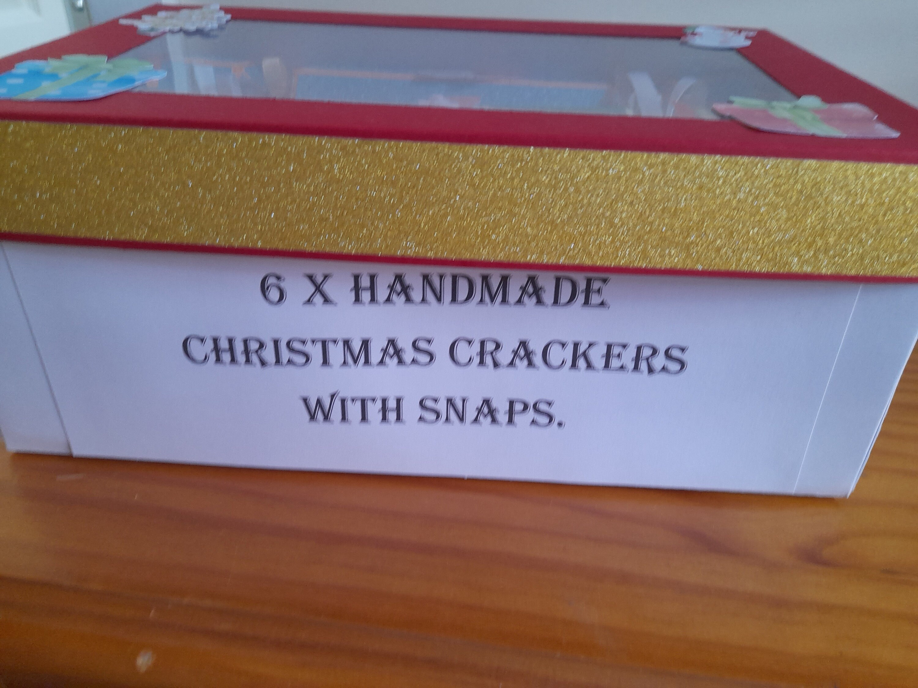 6 Glittery Handmade Christmas Crackers With Snaps - Etsy