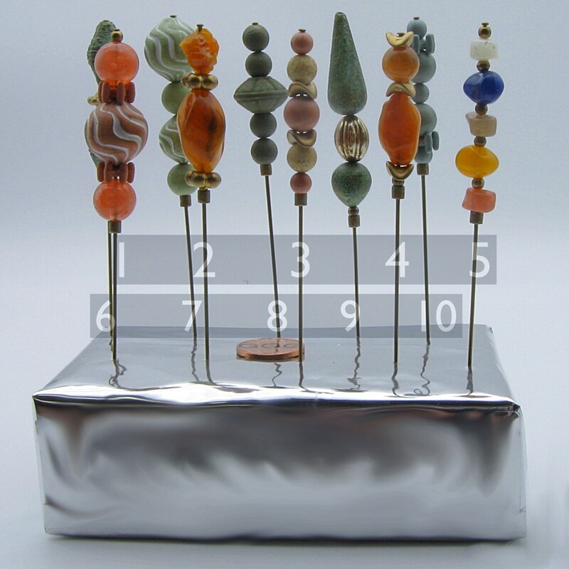 Beaded Stick Pins - Etsy
