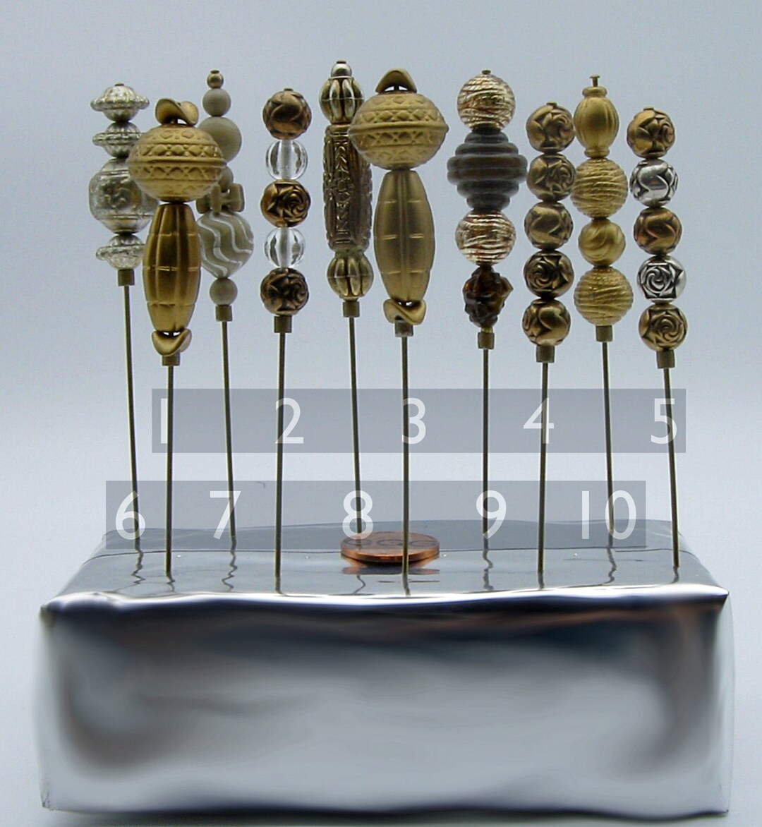 Stick Pins - Pins for Lapel, Tie, Hat, Cap, Hair, Ear, Shawl, Sweater ...