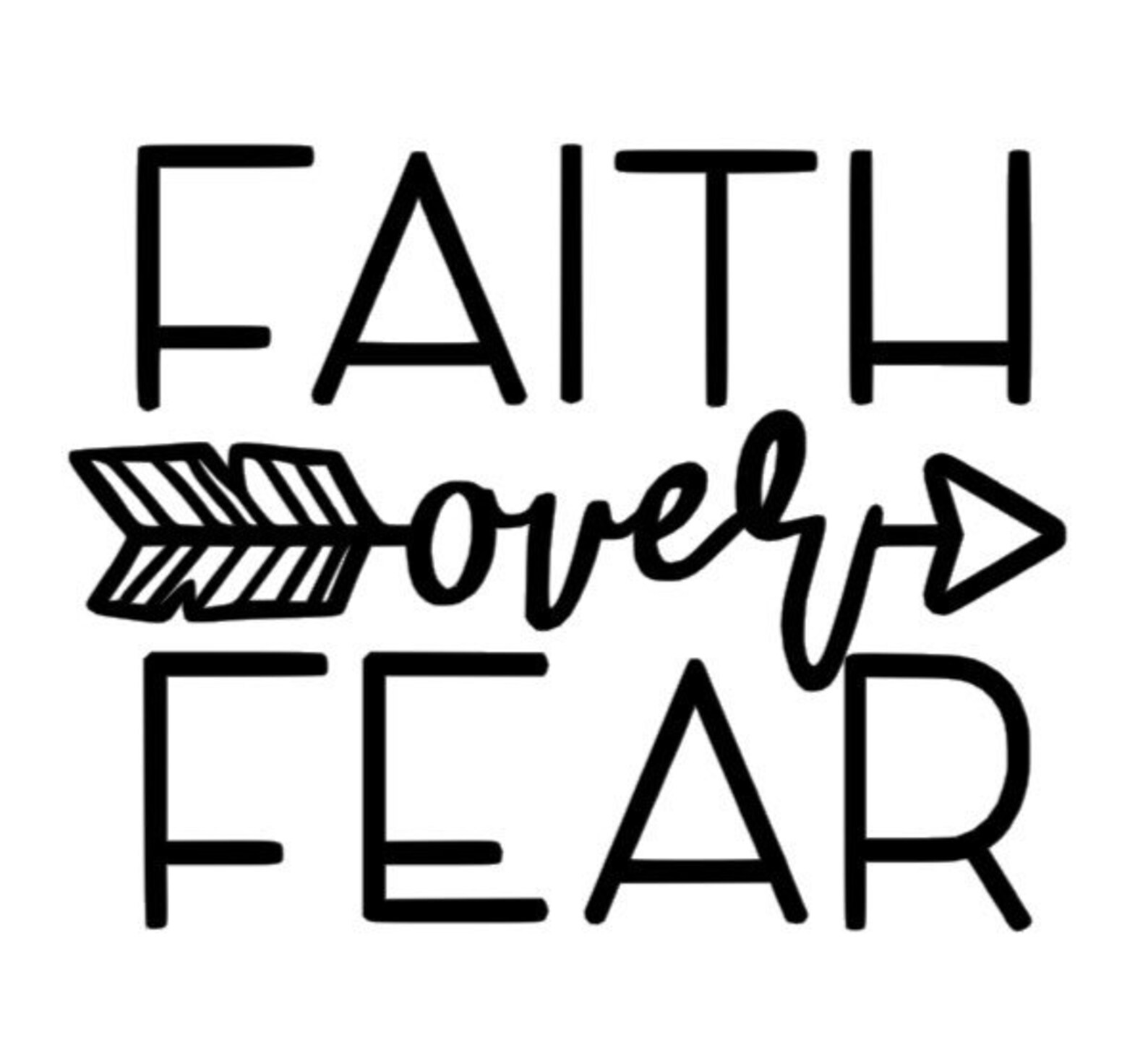 Faith Over Fear Decal - Etsy