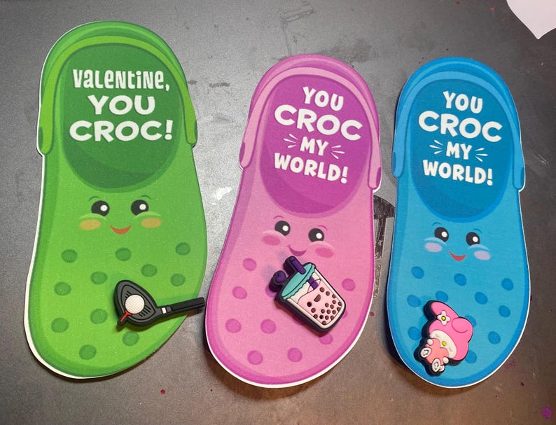 Croc Valentine’s Day for Kids - Etsy