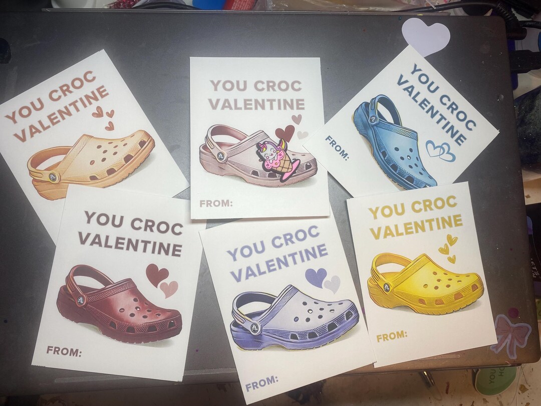Croc Valentines Day for Kids - Etsy