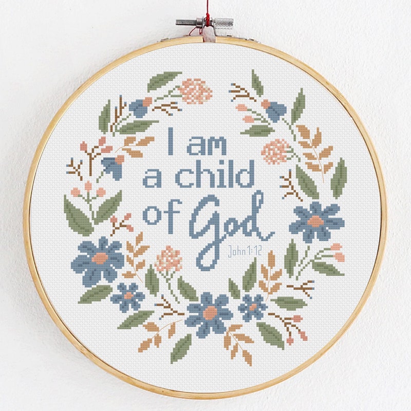 Bible Verse Children Cross Stitch - Etsy