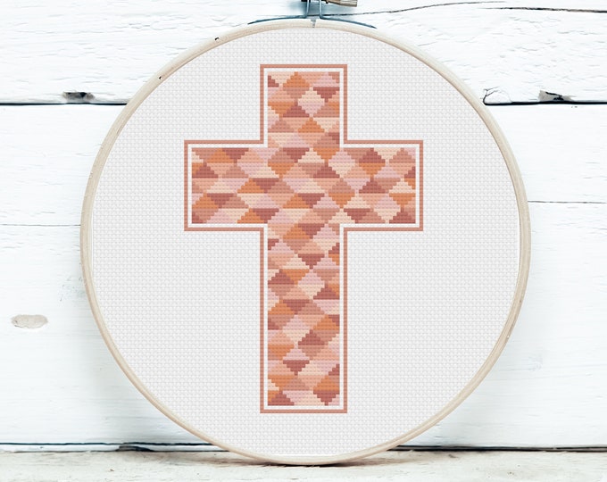 Religious Cross Stitch PDF Pattern Jesus Christ Cross - Etsy
