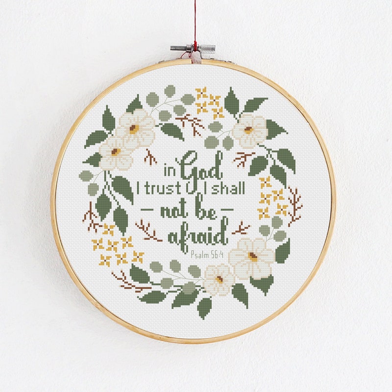 Cross Stitch Bible Verse - Etsy
