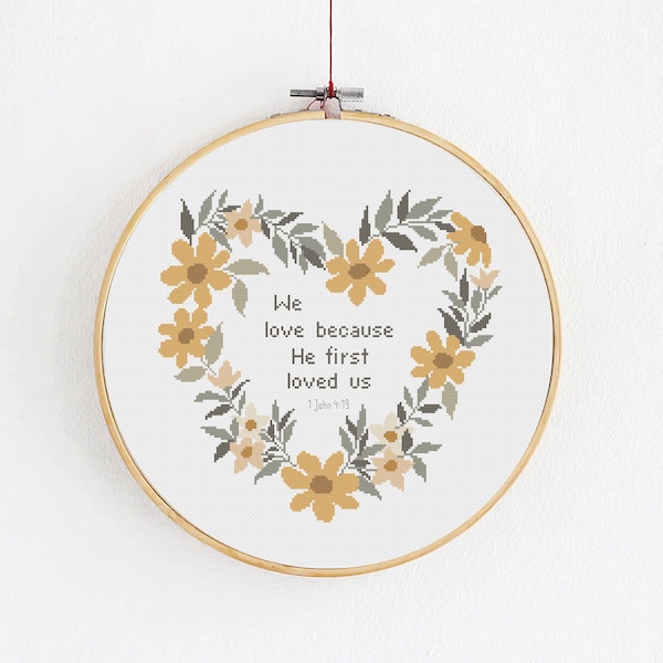 Cross Stitch Bible Verse - Etsy