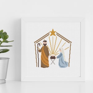 Nativity Scene Cross Stitch PDF Pattern, Traditional Jesus Birth ...
